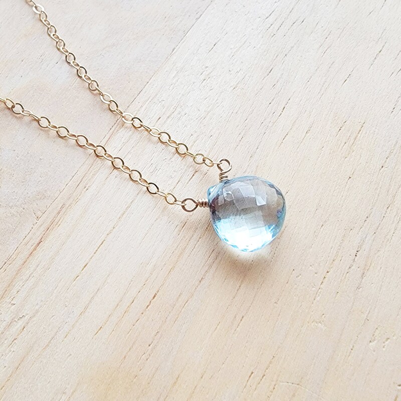 Blue Topaz Briolette - Etsy