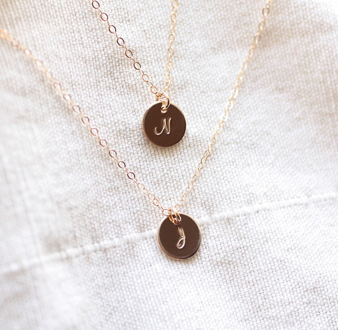 Layering Initial Necklaces Double Strand Necklace - Etsy