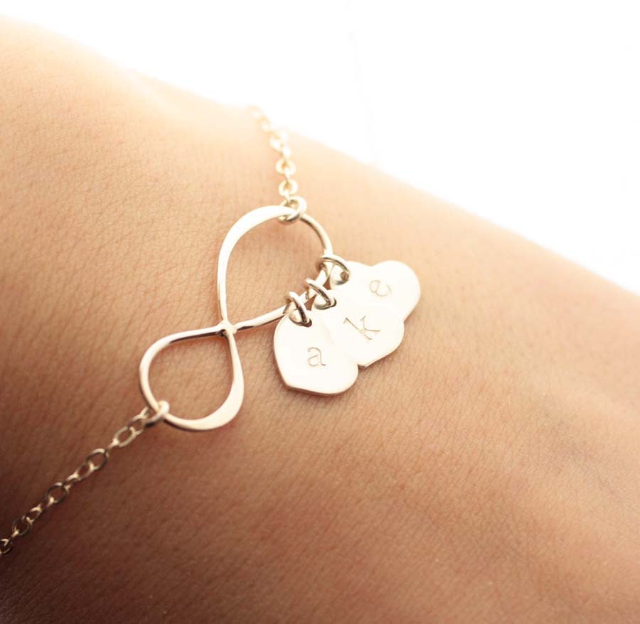 Personalized Infinity Bracelet Initial Bracelet Personalized - Etsy