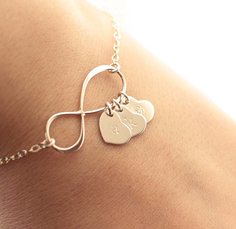 Personalized Infinity Bracelet Initial Bracelet Personalized | Etsy