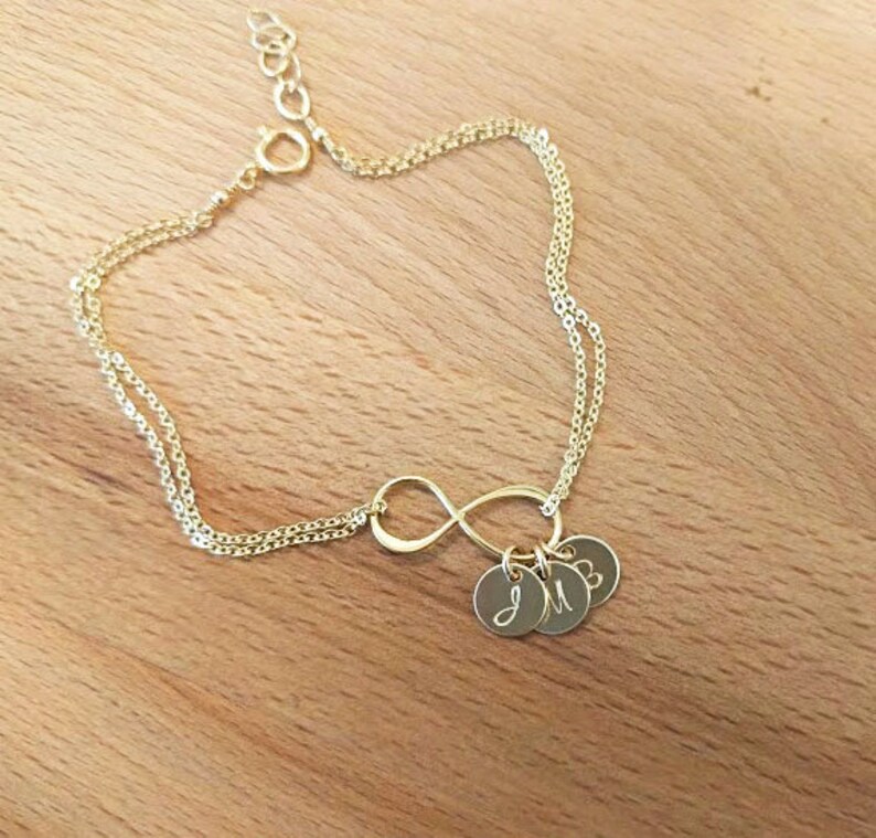 Gold Infinity Bracelet Personalized Infinity Bracelet | Etsy
