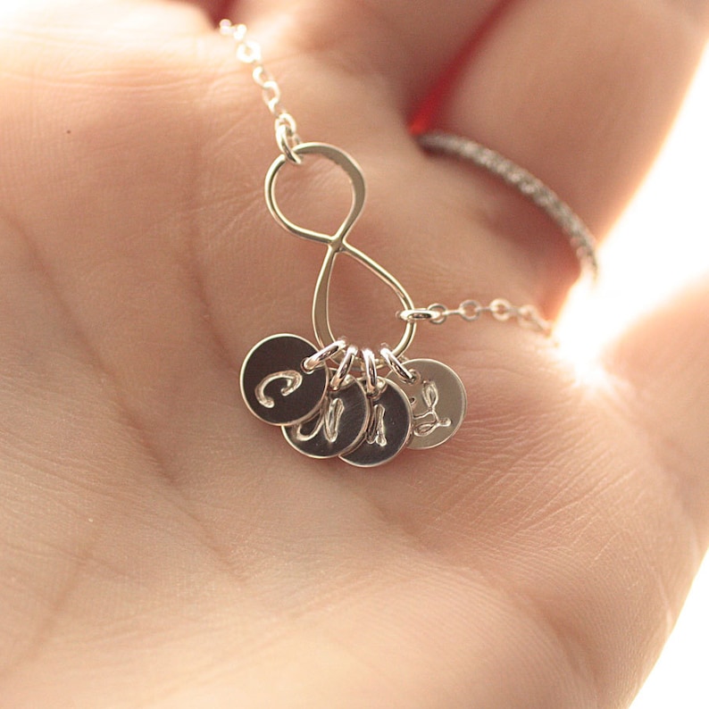 Personalized Infinity Necklace Initial Necklace Sterling - Etsy