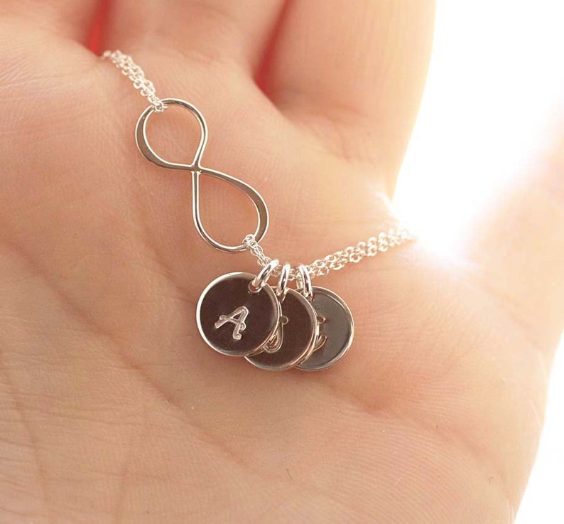Personalized Infinity Necklace Infinity Necklace Initial - Etsy