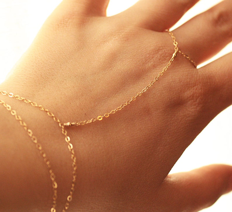 Delicate Finger Bracelet Dainty Gold Hand Chain Gold Filled - Etsy Delicate Finger Bracelet Dainty Gold Hand Chain Gold Filled - Etsy