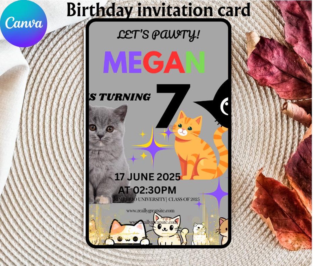 Personalized Birthday Invitation Card | Custom Digital Invitation ...