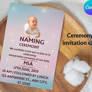 Editable Ceremony Invitation Template | Digital Download Card ...