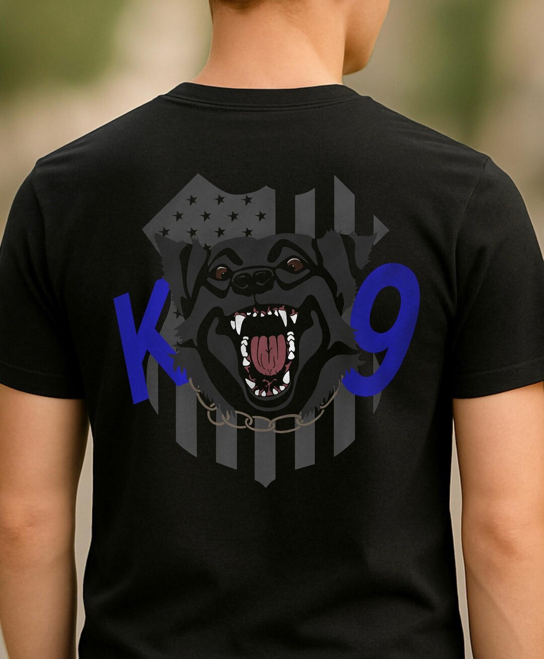 K9 Police German Shepherd Angry Dog Shirt, Unisex Softstyle T-shirt for ...