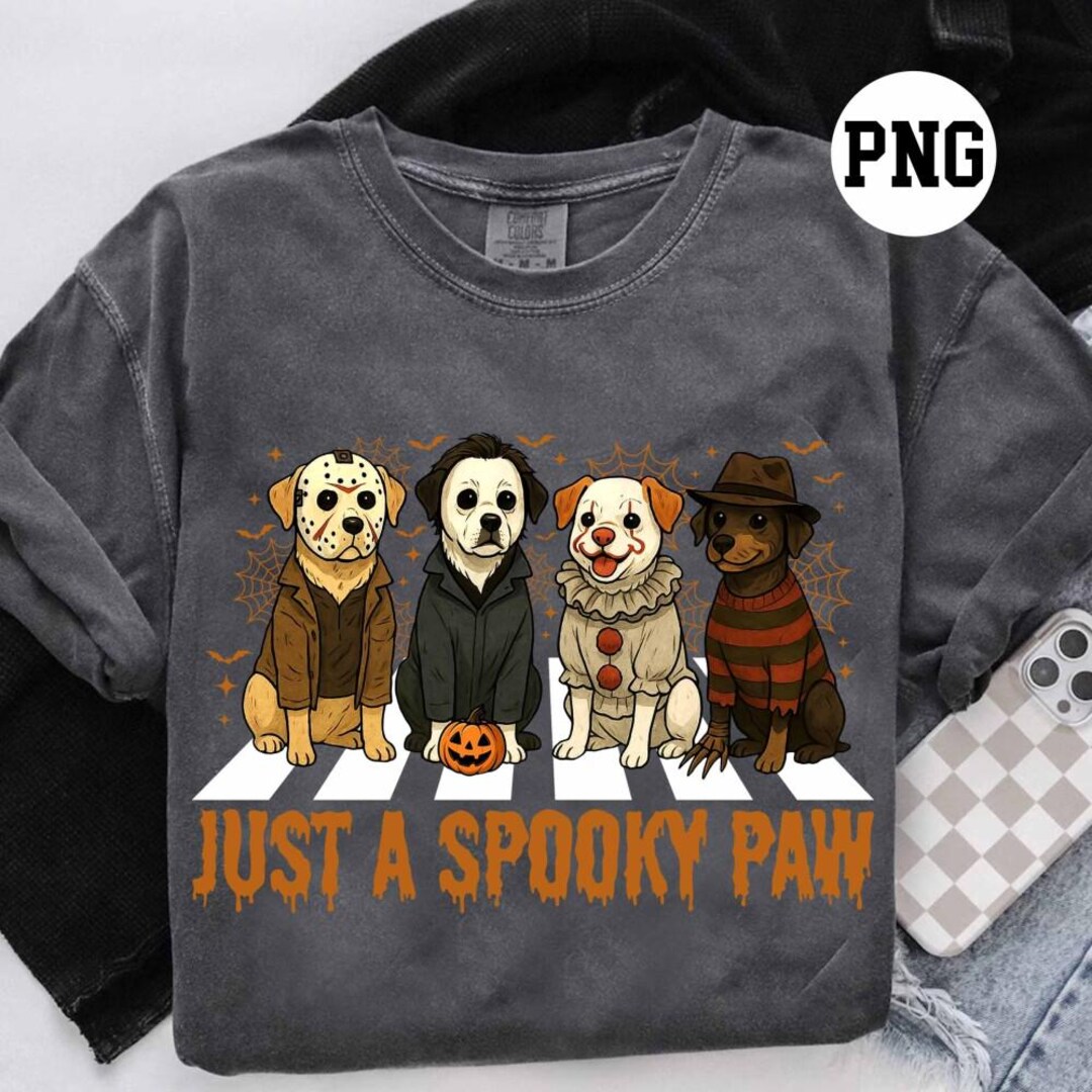Retro Just A Spooky Paw Png, Halloween Png, Creepy Cute Png, Trick or ...