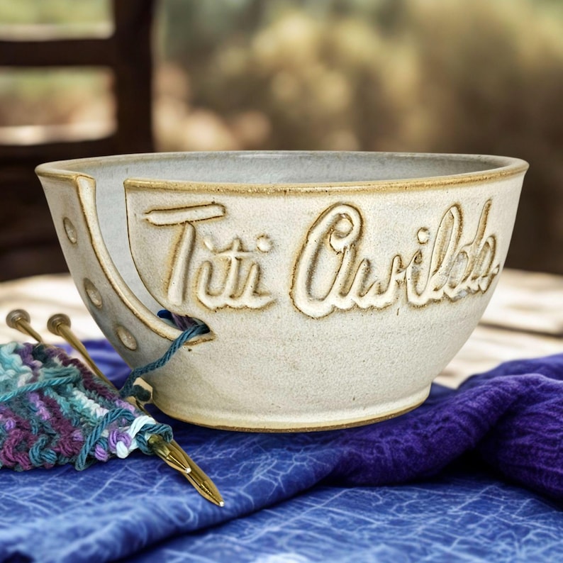 Custom Name Yarn Bowl – Retirement or New Hobby Gift for Knitting ...