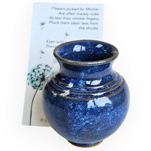 Miniature Pottery Vase: Handmade Mommy Pot With Poem Card - Etsy