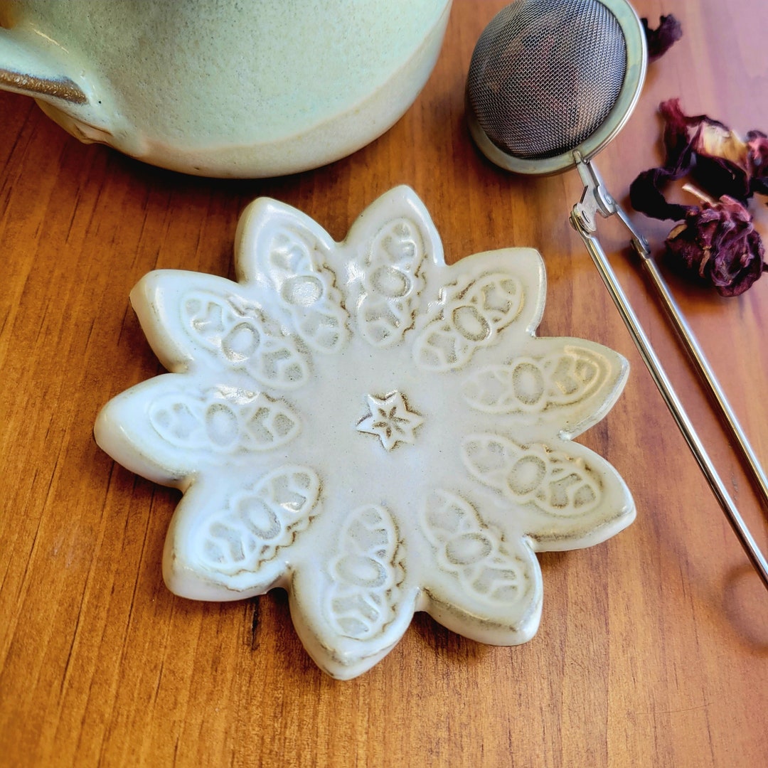 Teaspoon Flower Spoon Rest, Miniature Handmade Kitchen Counter Decor in ...
