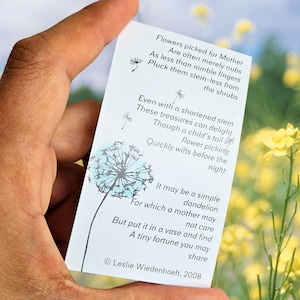 PDF Download Dandelion Poem Card for Mommy Pot Mother's Day Flower ...