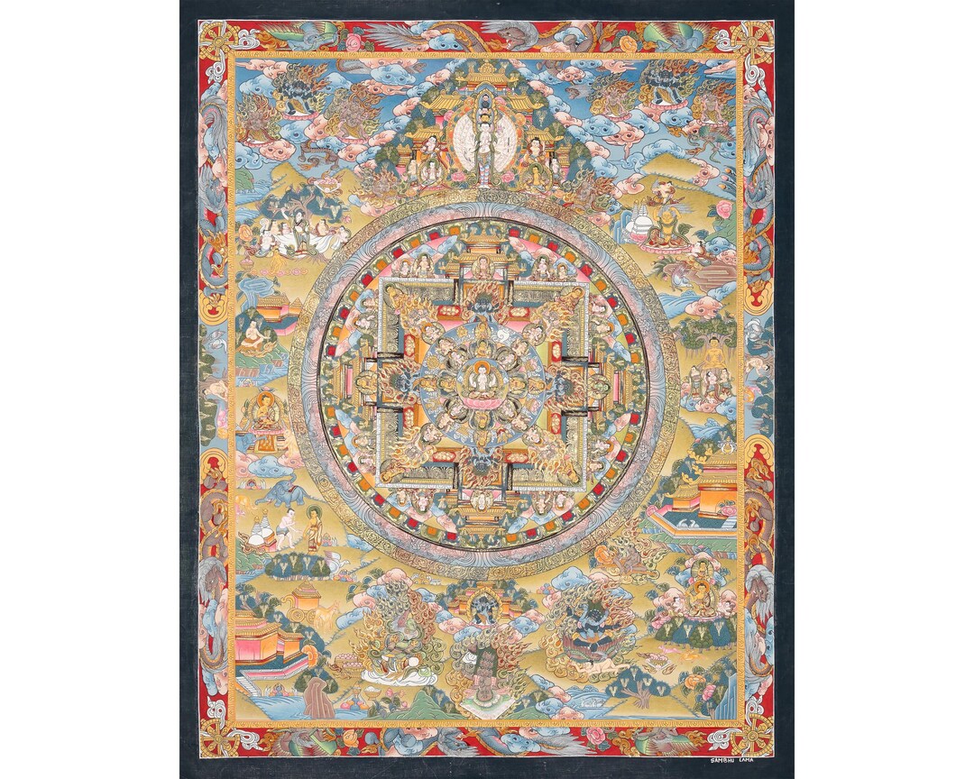 The Infinite Circle – Universal Mandala Buddhist Thangka - Etsy