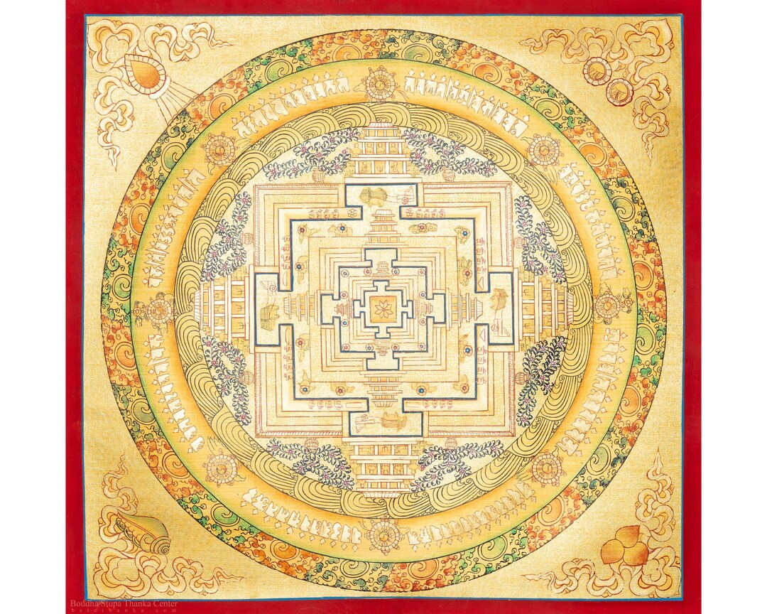 Kalachakra Thangka Painting – Sacred Map of Time - Etsy