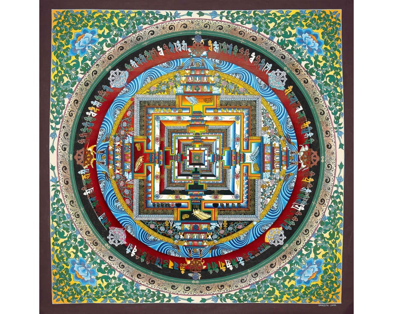 Kalachakra Mandala Thangka: Tibetan Wheel of Time Art - Etsy Australia