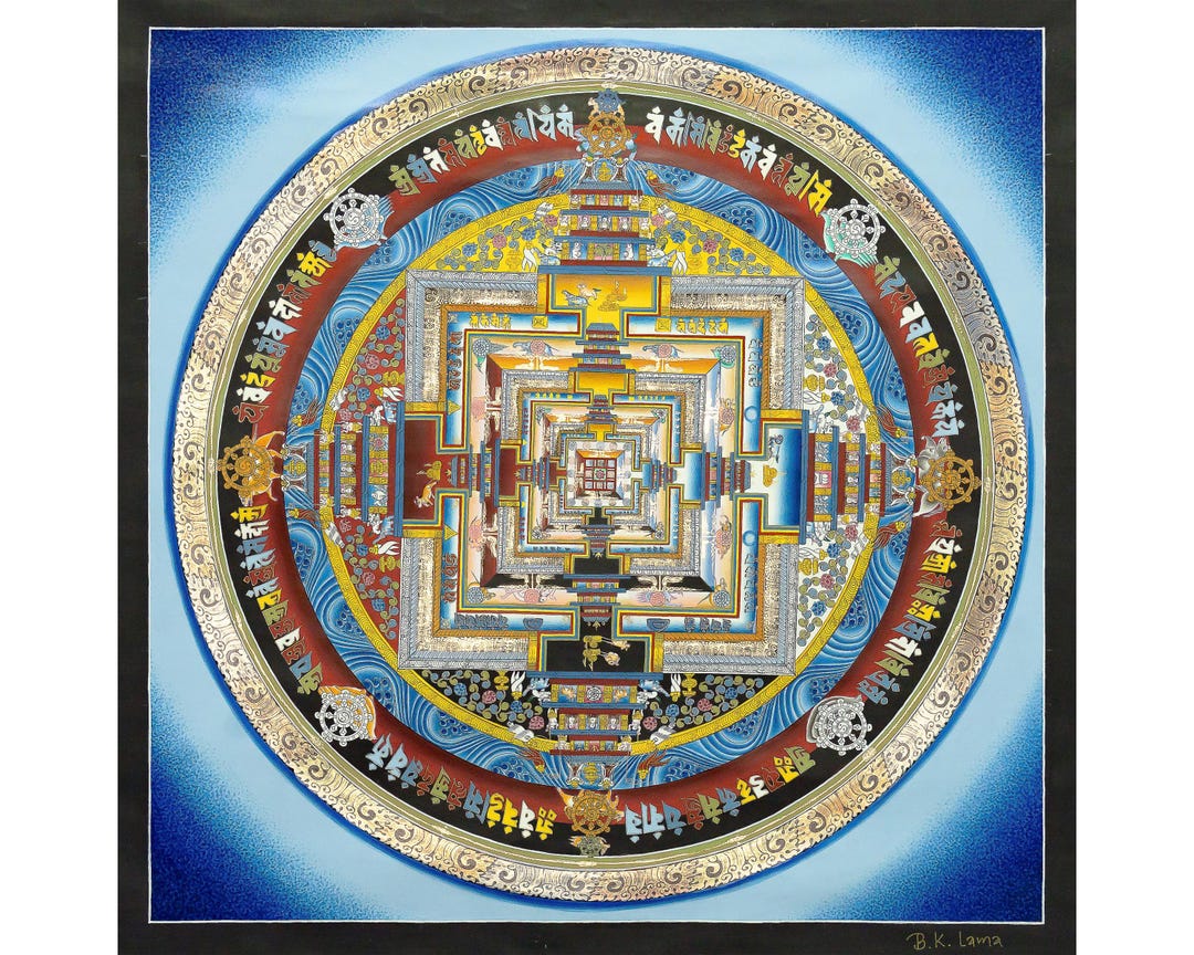 Kalachakra Mandala Thangka | Authentic Tibetan Sacred Geometry for ...