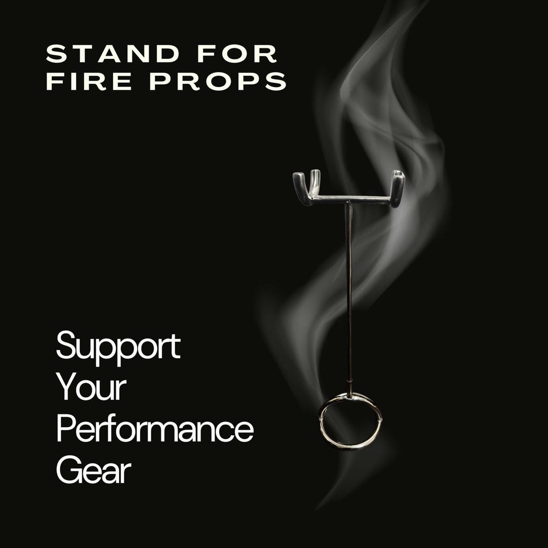Handmade Stainless Steel Fire Prop Stand: Dragonstaff, Levistick & Fans ...