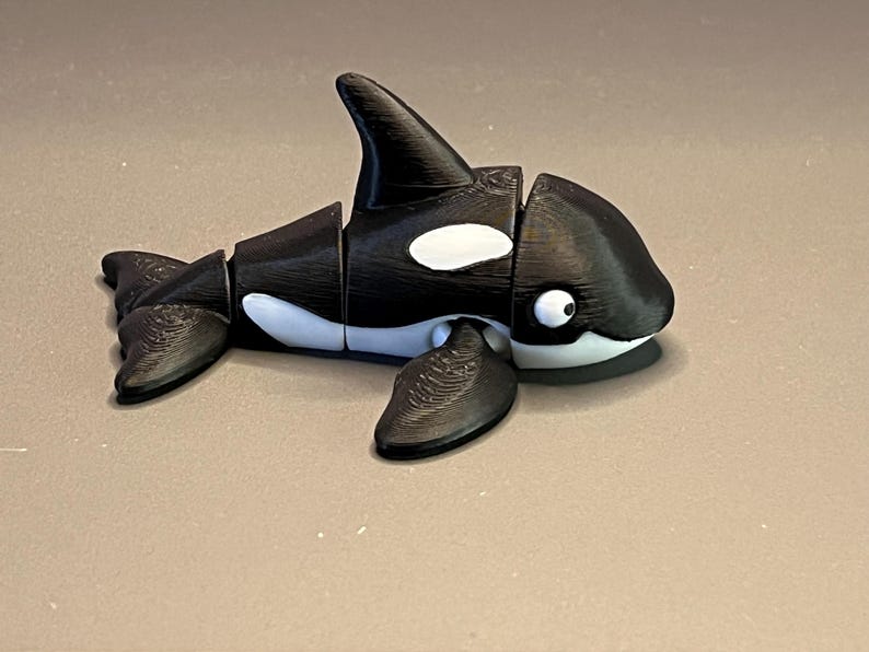 Mini Articulated Orca Whale: 3D Printed Fidget Toy - Etsy Australia