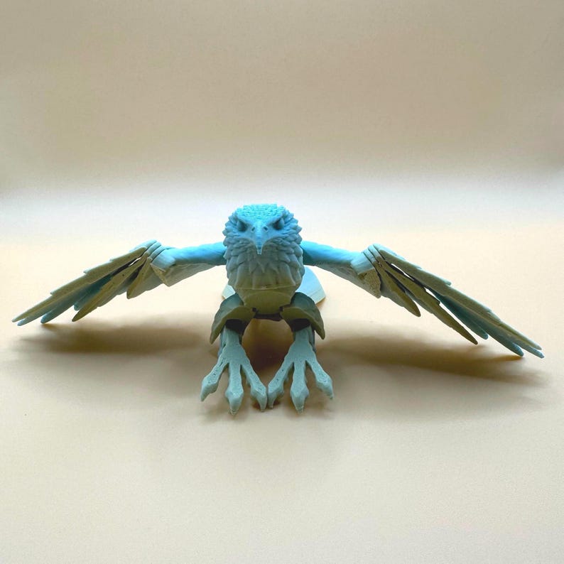 Mini Articulated Bald Eagle – 3D Printed Poseable Bird Figurine ...