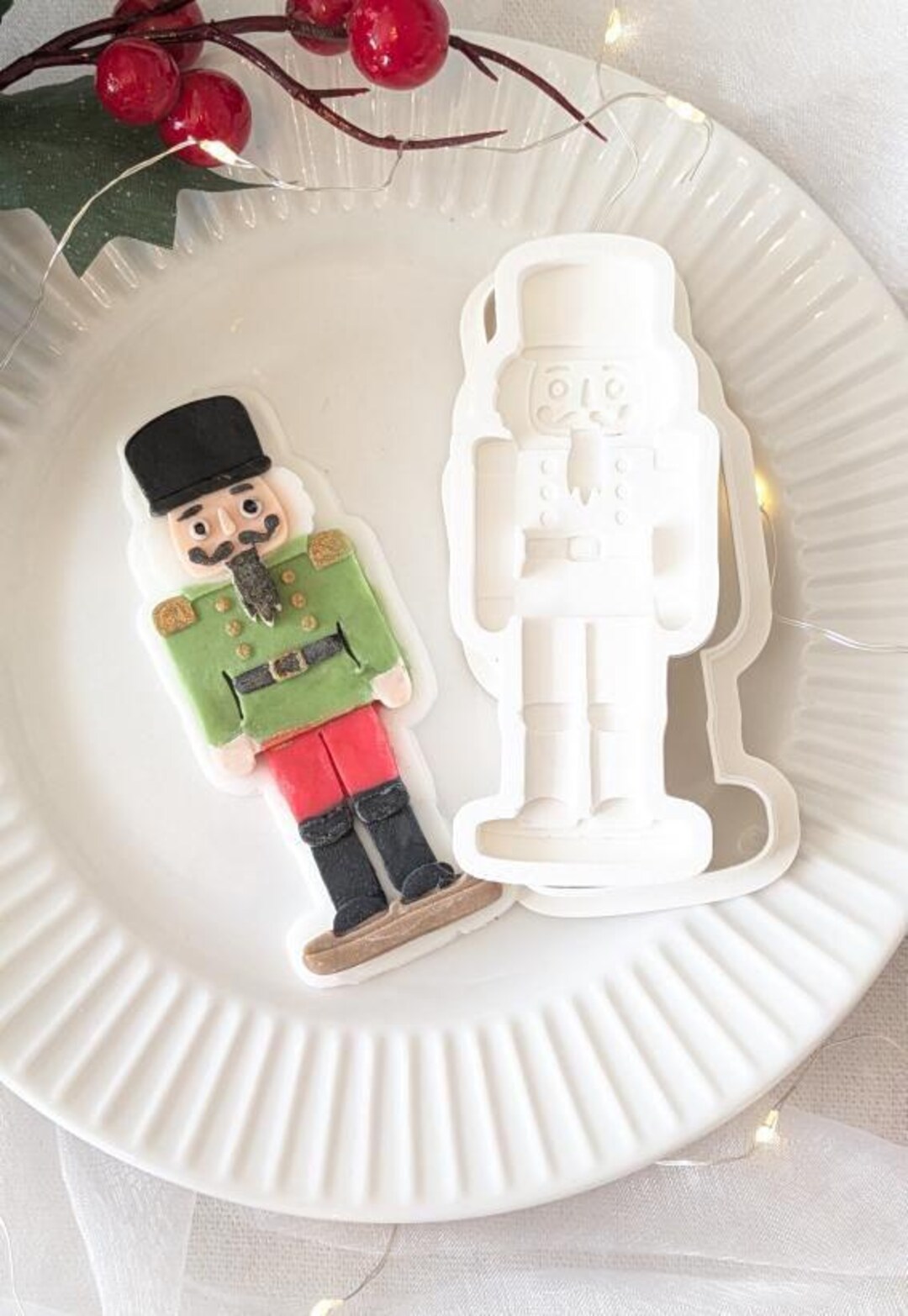 Nutcracker Cookie Cutter & 3D Embosser – 10cm Soldier Fondant Stamp ...