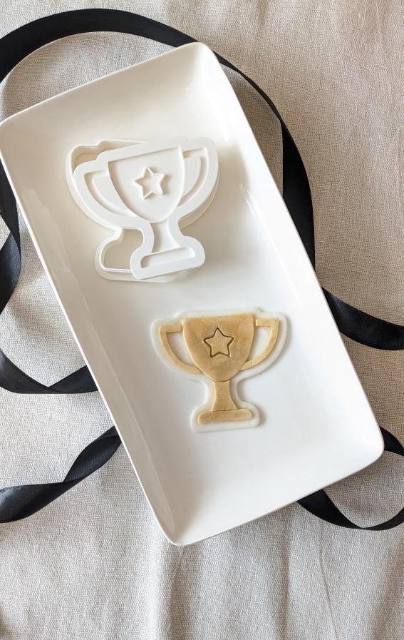 Trophy Cookie Cutter and Fondant Embosser – Award Stamp for Sports ...