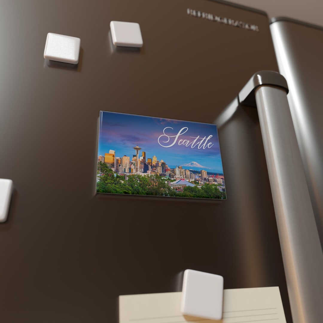 Seattle Skyline Refrigerator Magnet | Travel Souvenir, Home Decor, Gift ...