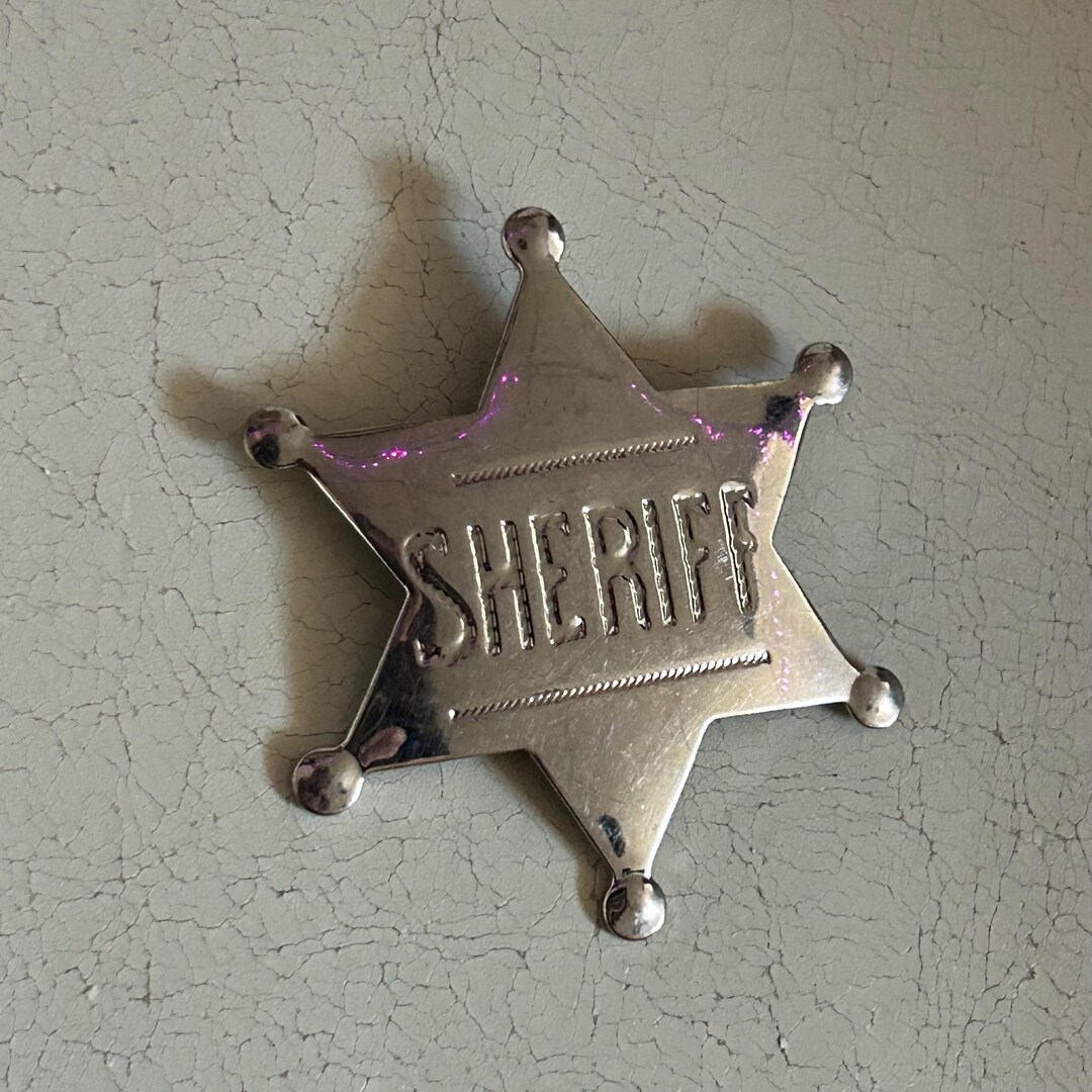Vintage Y2K Chrome Sheriffs Badge Costume Cops Halloween - Etsy