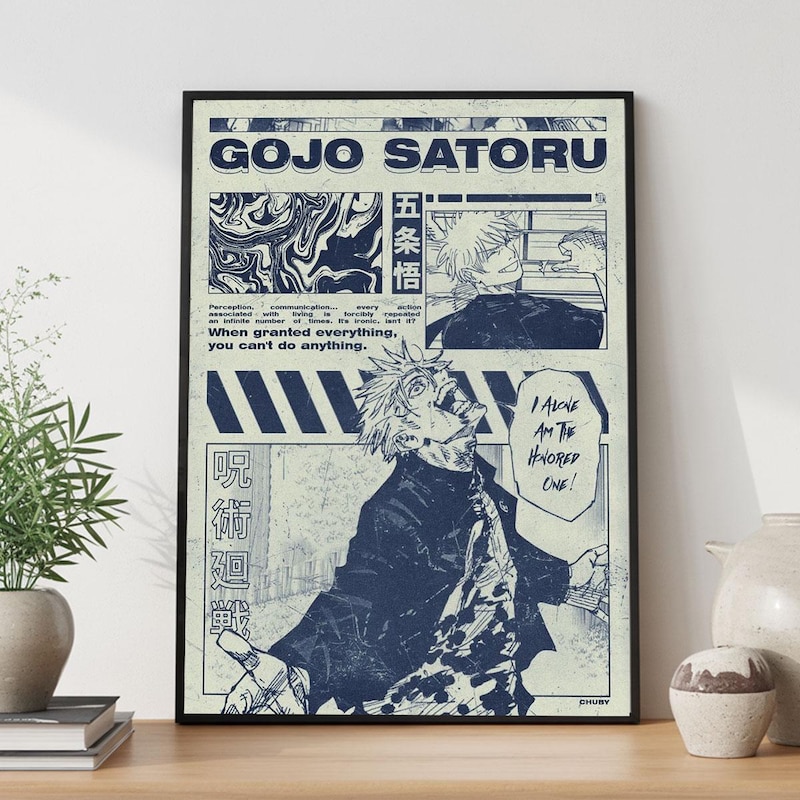 Gojo Satoru Manga Panels - Etsy
