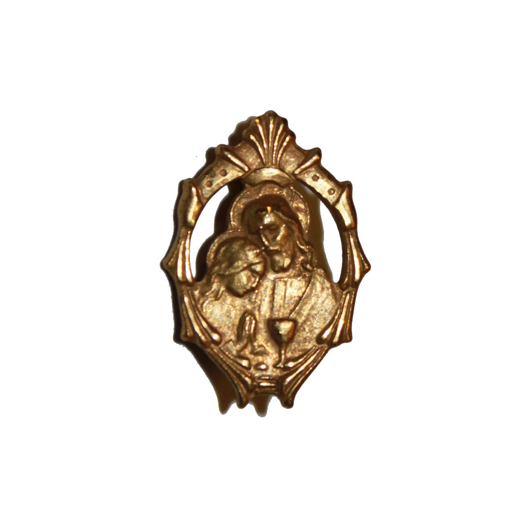 Vintage First Communion Jesus Brooch - Religious Catholic Jewelry ...