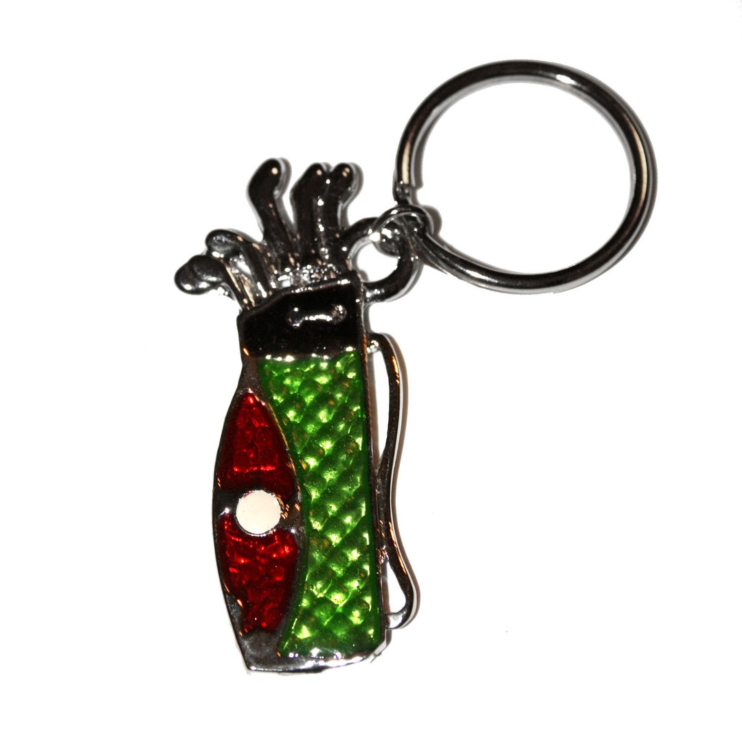 90s Vintage Enamel Holographic Golf Keychain Keychain Collectible Key ...