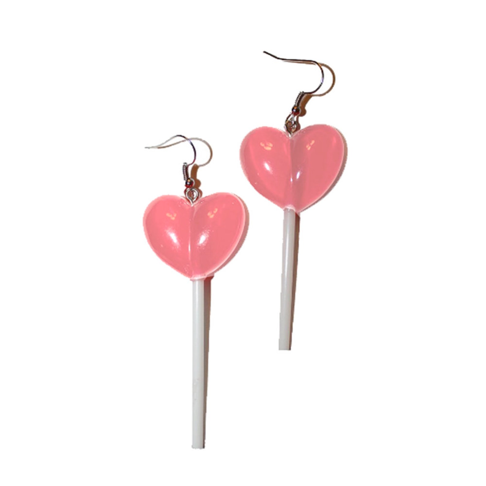 Cutie Lollipop Earrings Heart Shaped Lollipop Earrings - Etsy