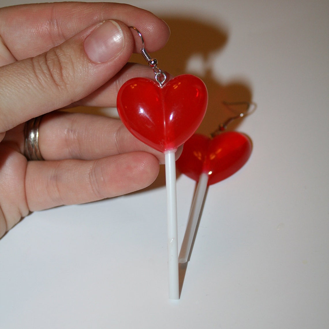 Cutie Lollipop Earrings Heart Shaped Lollipop Earrings - Etsy