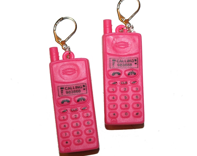 Vintage Inspired 90's Cell Phone Earrings - Kitschy Jewelry Vintage ...