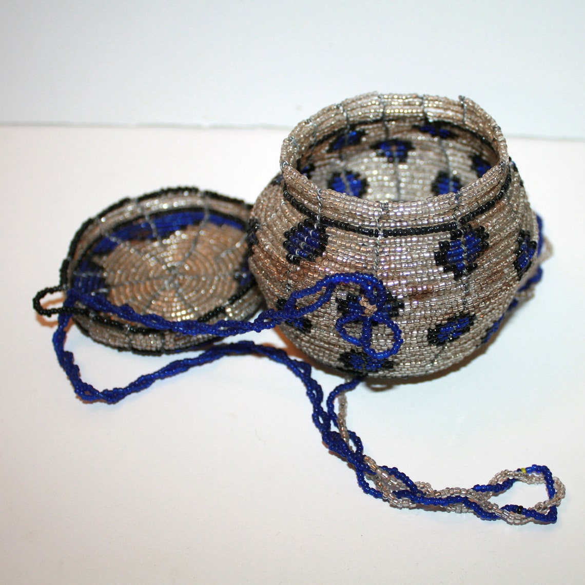 Vintage Beaded Purse Small Beaded Basket Purse Polka Dot - Etsy