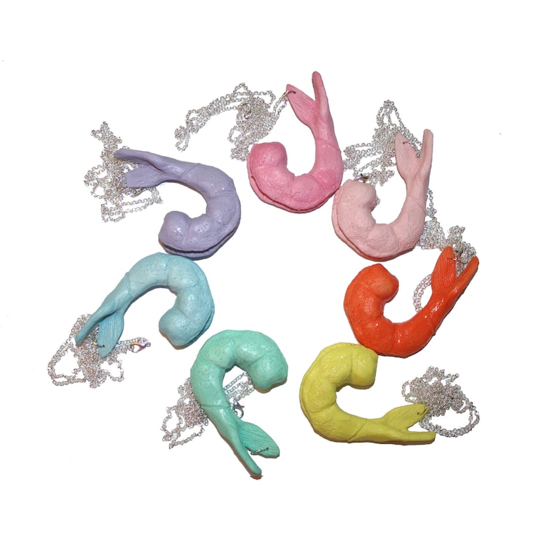MILAGROS Collab Shrimp Necklace - Shrimp Necklace Food Necklace New ...