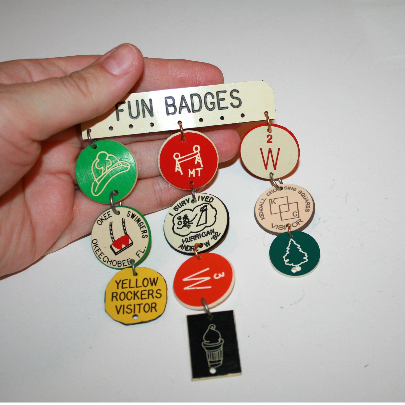 Big Vintage Square Dancing Pins - Fun Badges - Collectible Pins Vintage ...