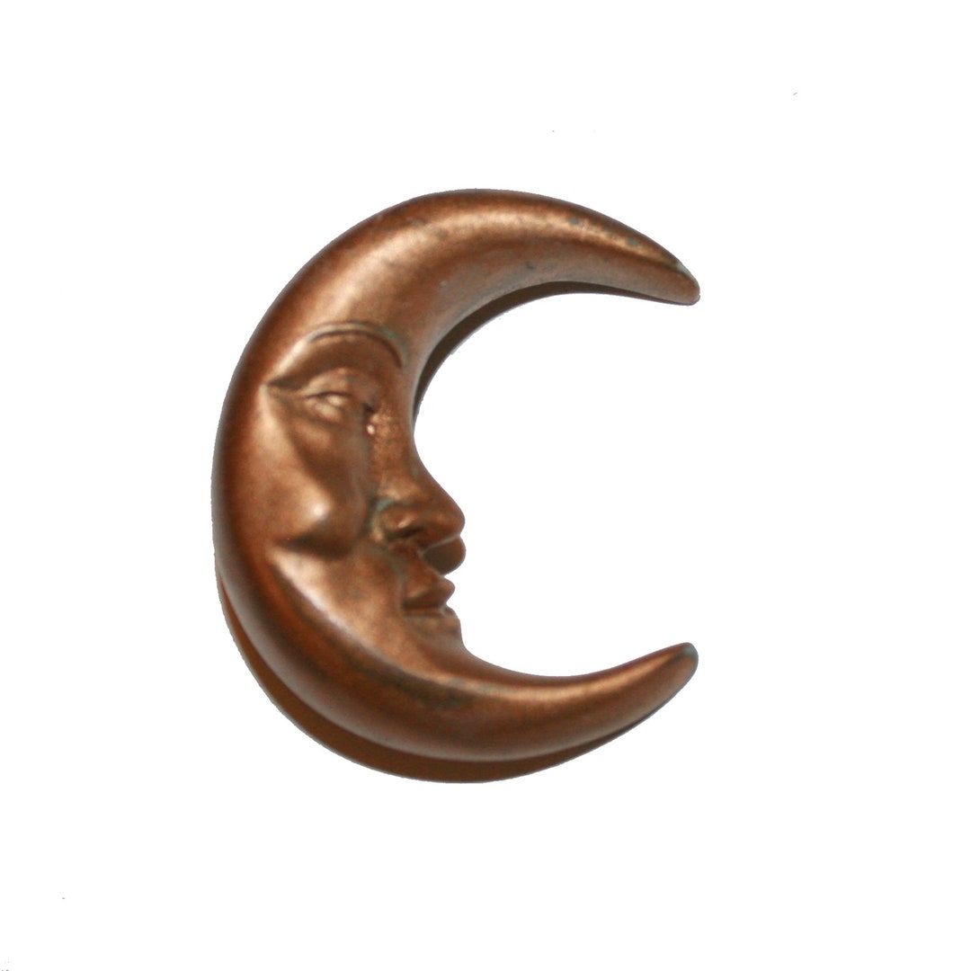 90s Celestial Crescent Moon Brooch - Gold Moon Brooch Half Moon Witch ...