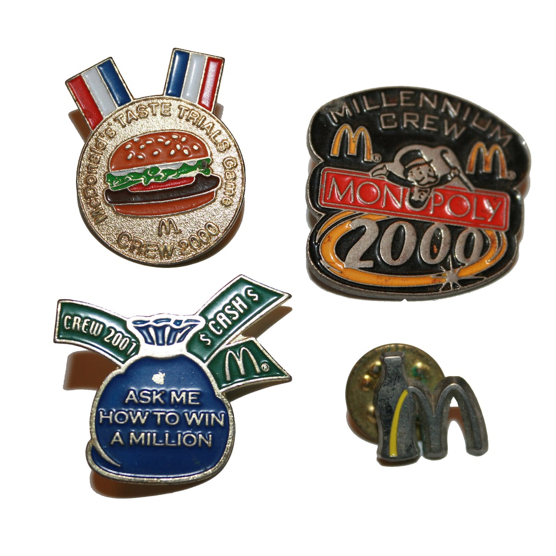 Vintage 2000s Enamel Mcdonalds Collector Pin Lot - Enamel Brooch Pin ...