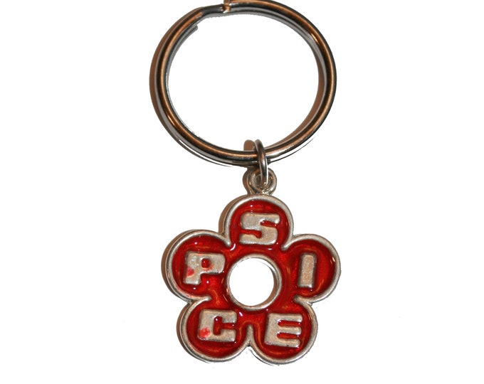 90s Vintage Enamel Daisy Spice Keychain - Retro Keychain Collectible ...