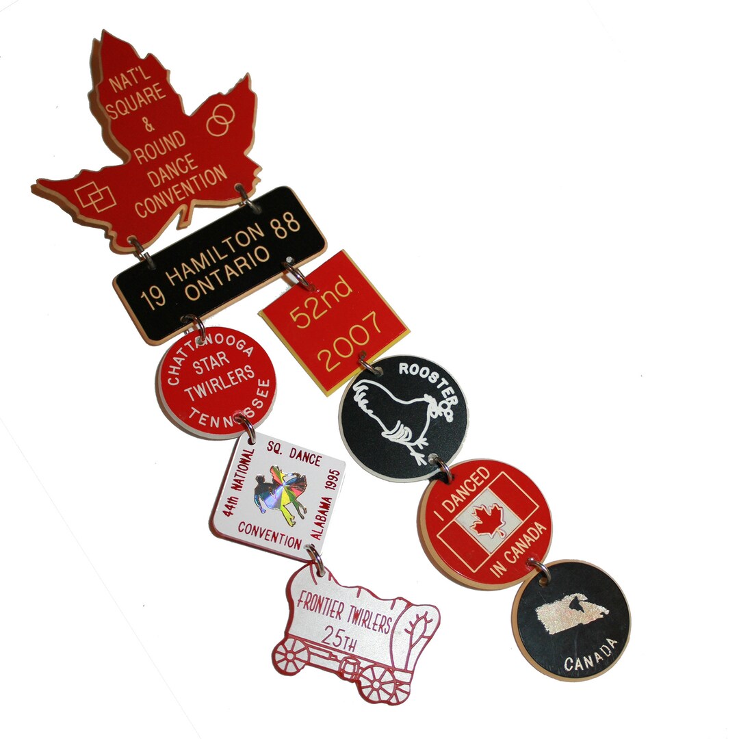Big Vintage Square Dancing Pins - Canadian Badges - Collectible Pins ...