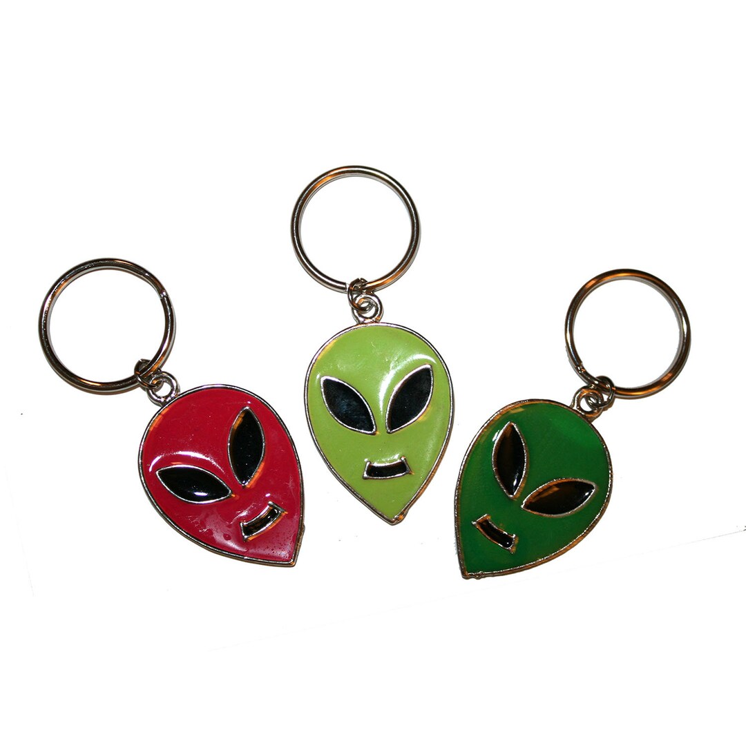 Vintage 90's Dead Stock Alien Head Keychain Vintage Retro Keychain ...