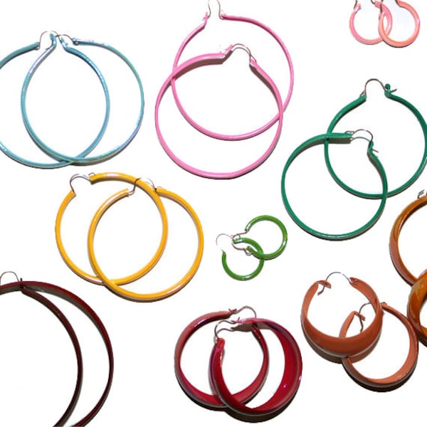 Large Colorful Earrings - Etsy