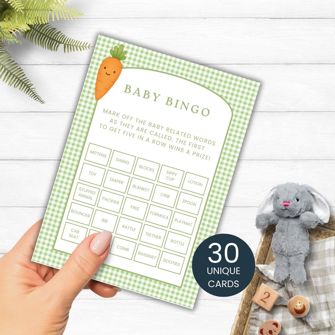 Locally Grown Baby Shower Bingo, Boys Baby Shower Activity, Printable ...