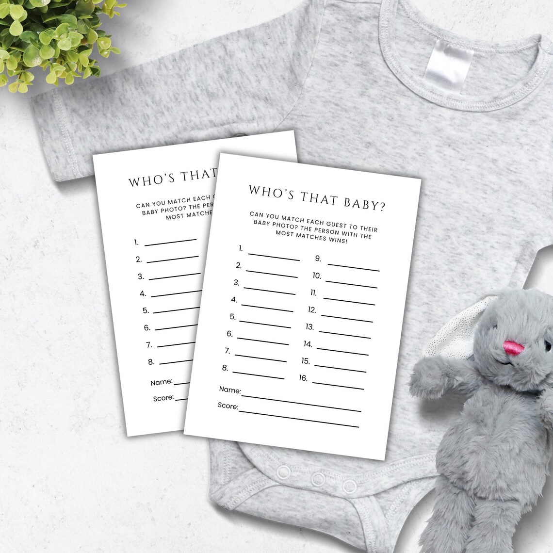 Who's That Baby Photo Game, Editable Fun Guess Who Game, Minimalist ...