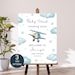 Landing Soon Baby Shower Welcome Sign, Vintage Airplane Printable ...
