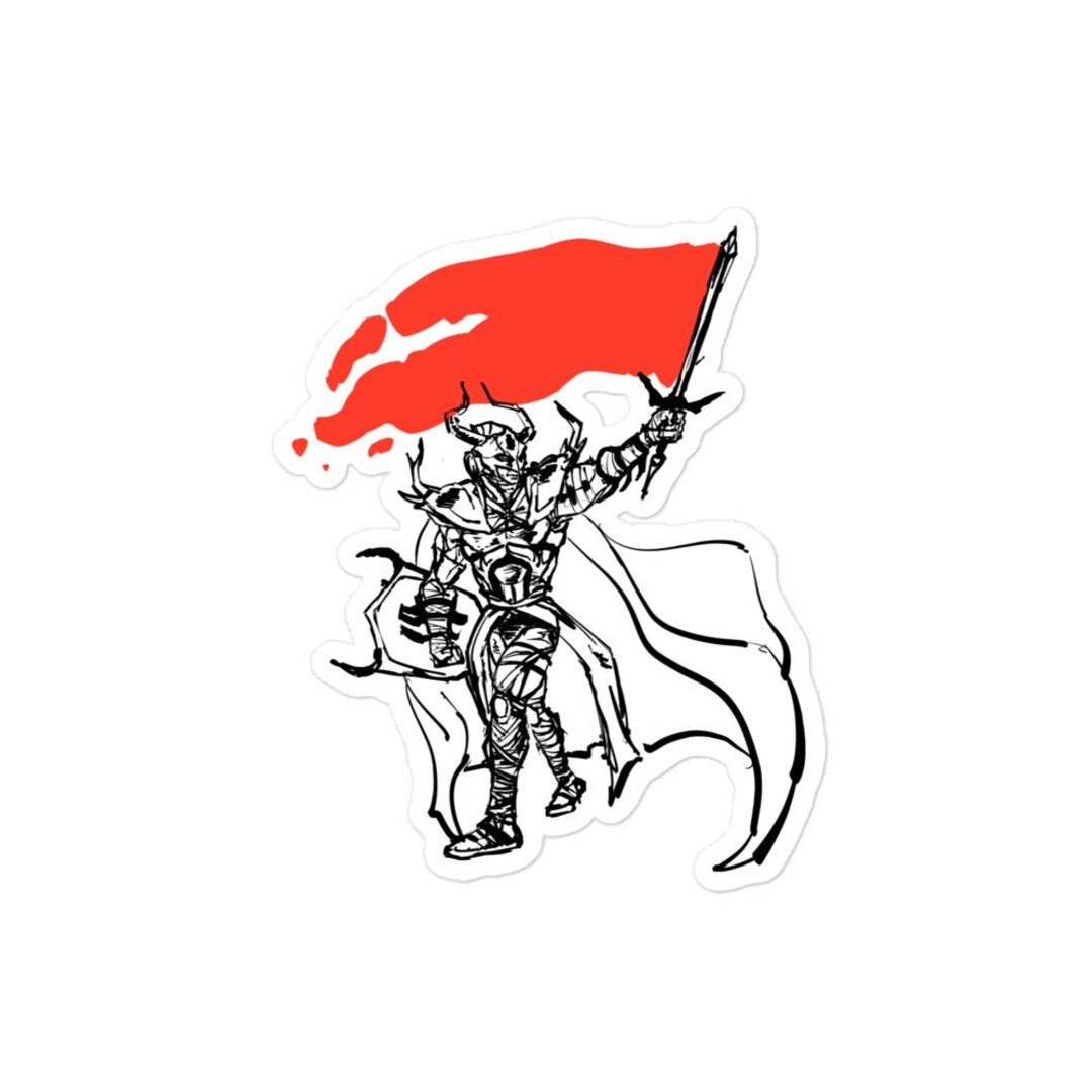Sketched Knight - Original Sticker by OLI_TREV! - Etsy