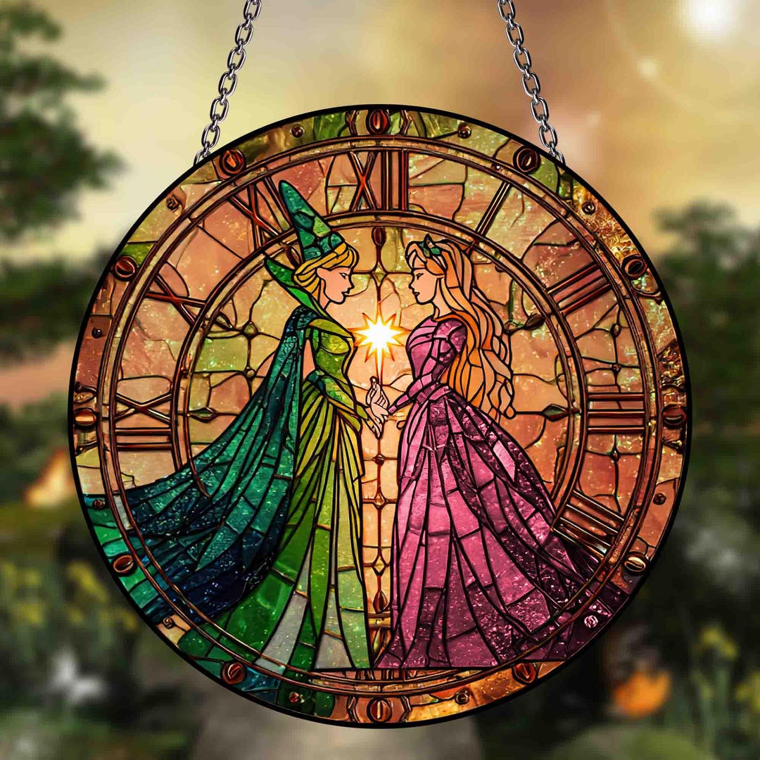 Elphaba and Glinda Besties Suncatcher Ornament, Wicked Musical Decor ...