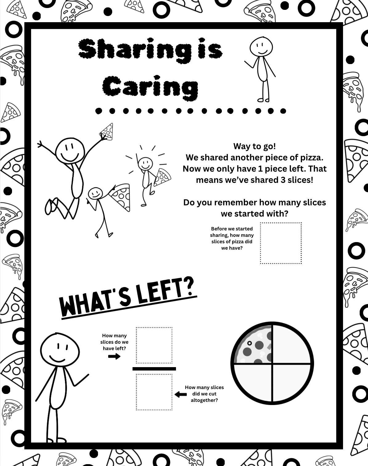 Pizza Fractions Printable Pack - Fun Fraction Worksheets for Kids (K-2 ...