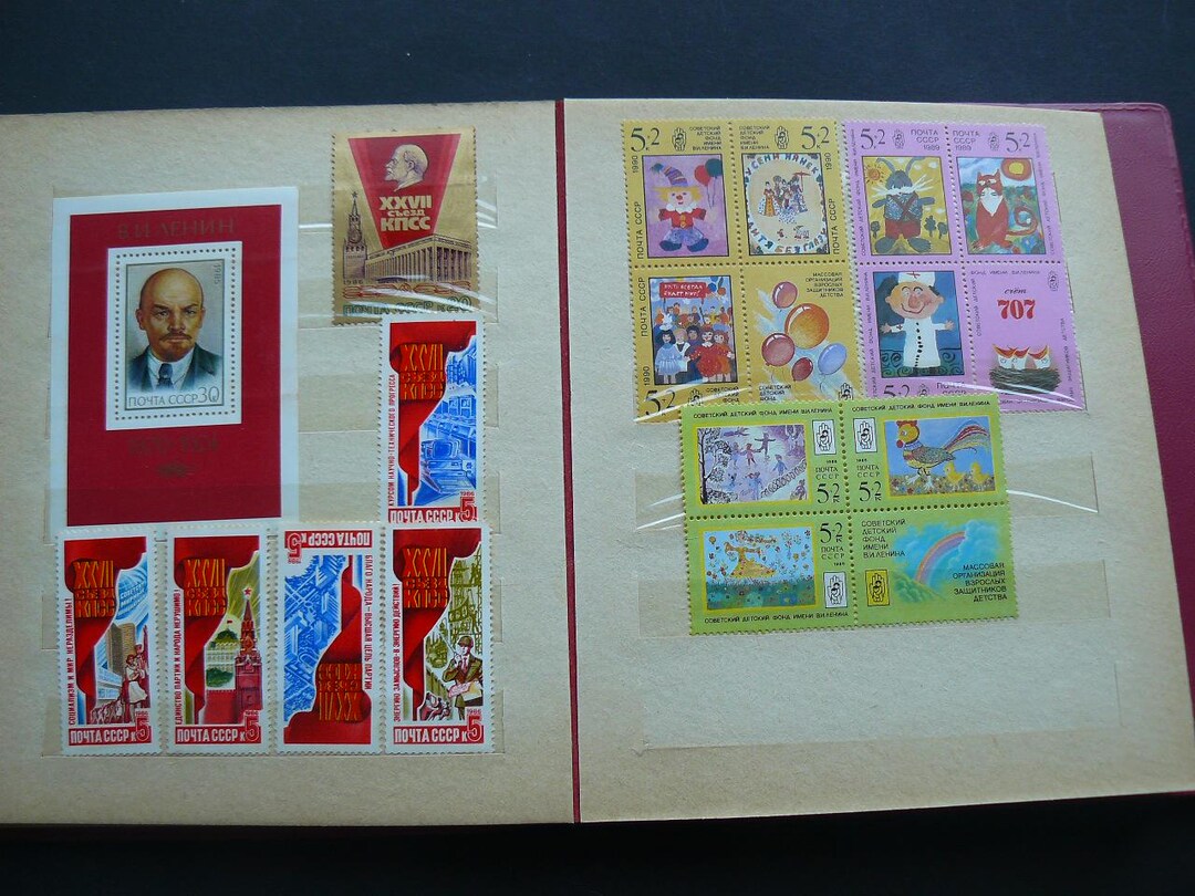 Postage Stamps. Vintage Album of Stamps of the USSR About 250 Pcs - Etsy