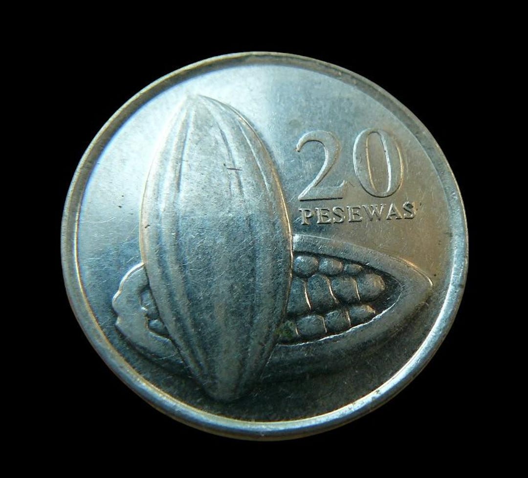 Vintage Coin Ghana 20 Pesewa Cocoa - Etsy
